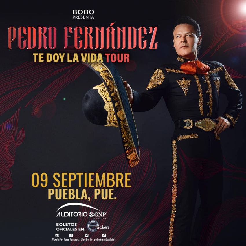 Pedro Fernández en el Auditorio GNP de Puebla, Septiembre 2023 | Dónde ...