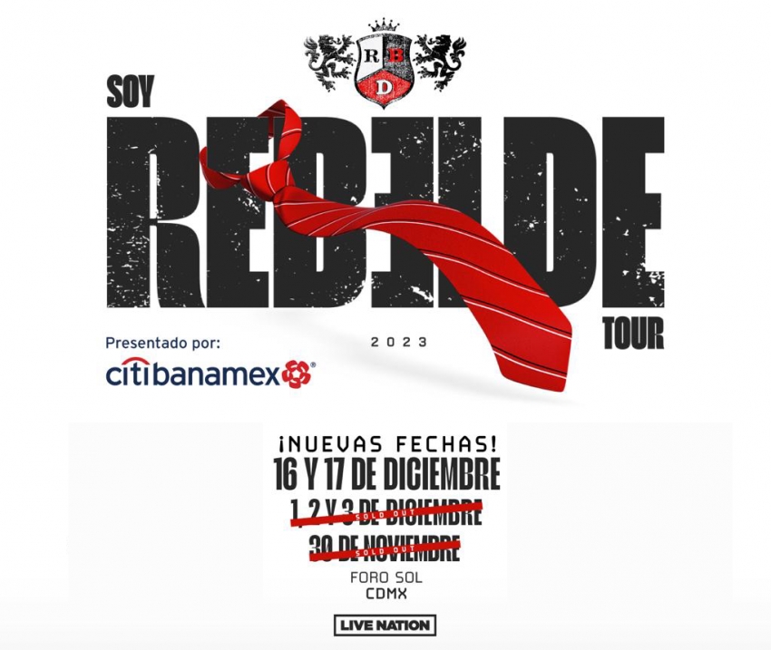 RBD: Soy Rebelde Tour 2023 en el Foro Sol, CDMX, Noviembre - Diciembre ... RBD: Soy Rebelde Tour 2023 en el Foro Sol, CDMX, Noviembre - Diciembre ...