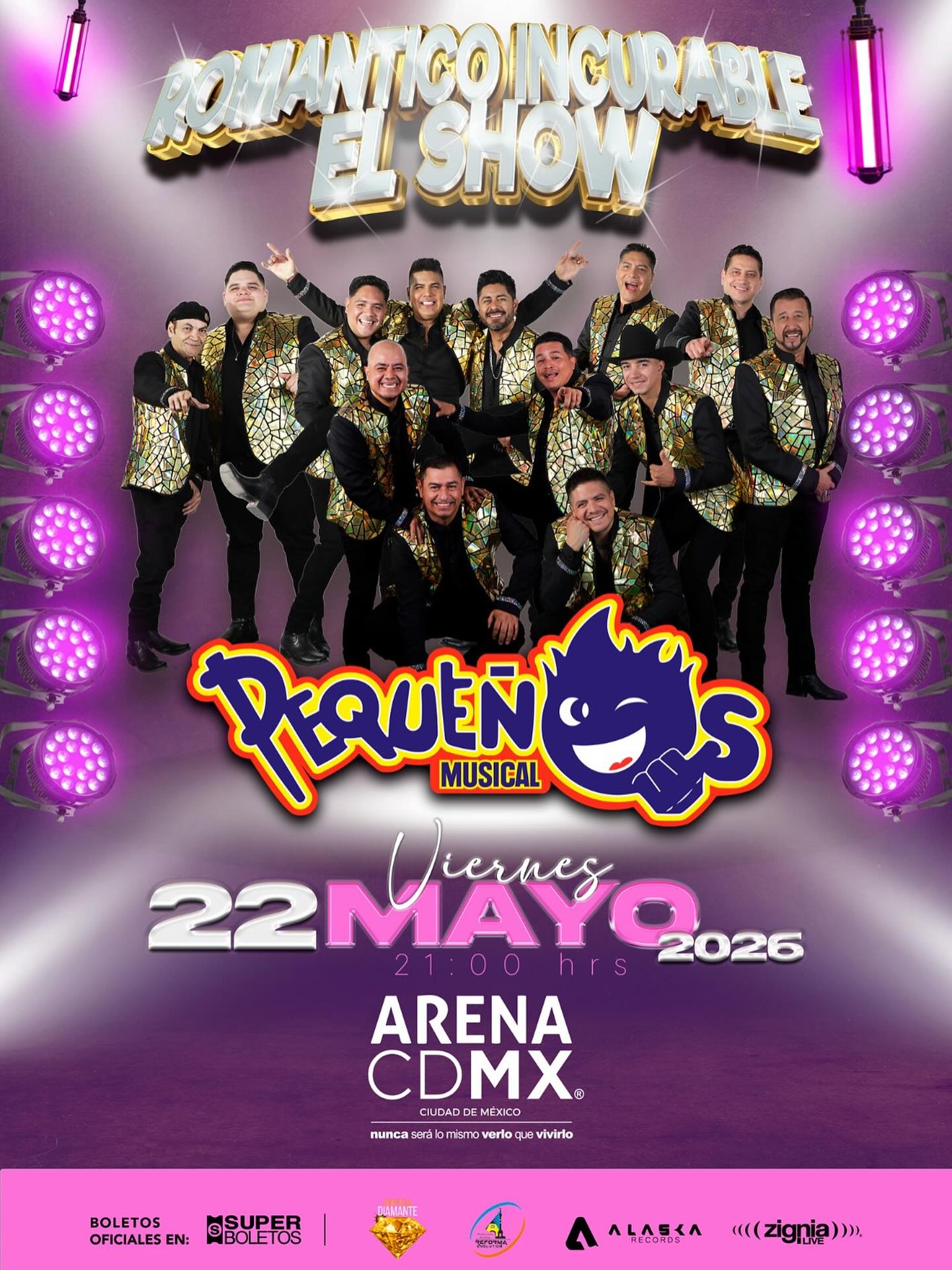 Banda Pequeños Musical en la Arena CDMX 2026: Romántico Incurable El ...