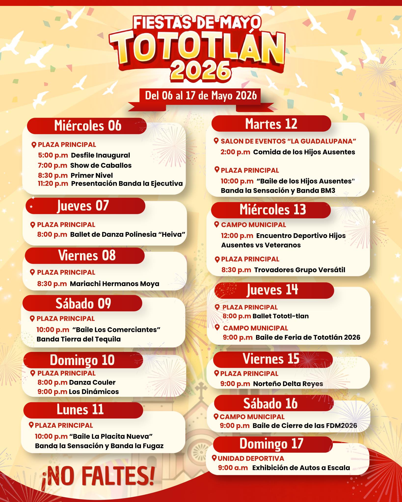 Fiestas de Mayo Tototlán 2026: fechas, cartelera y todo lo que habrá en ...
