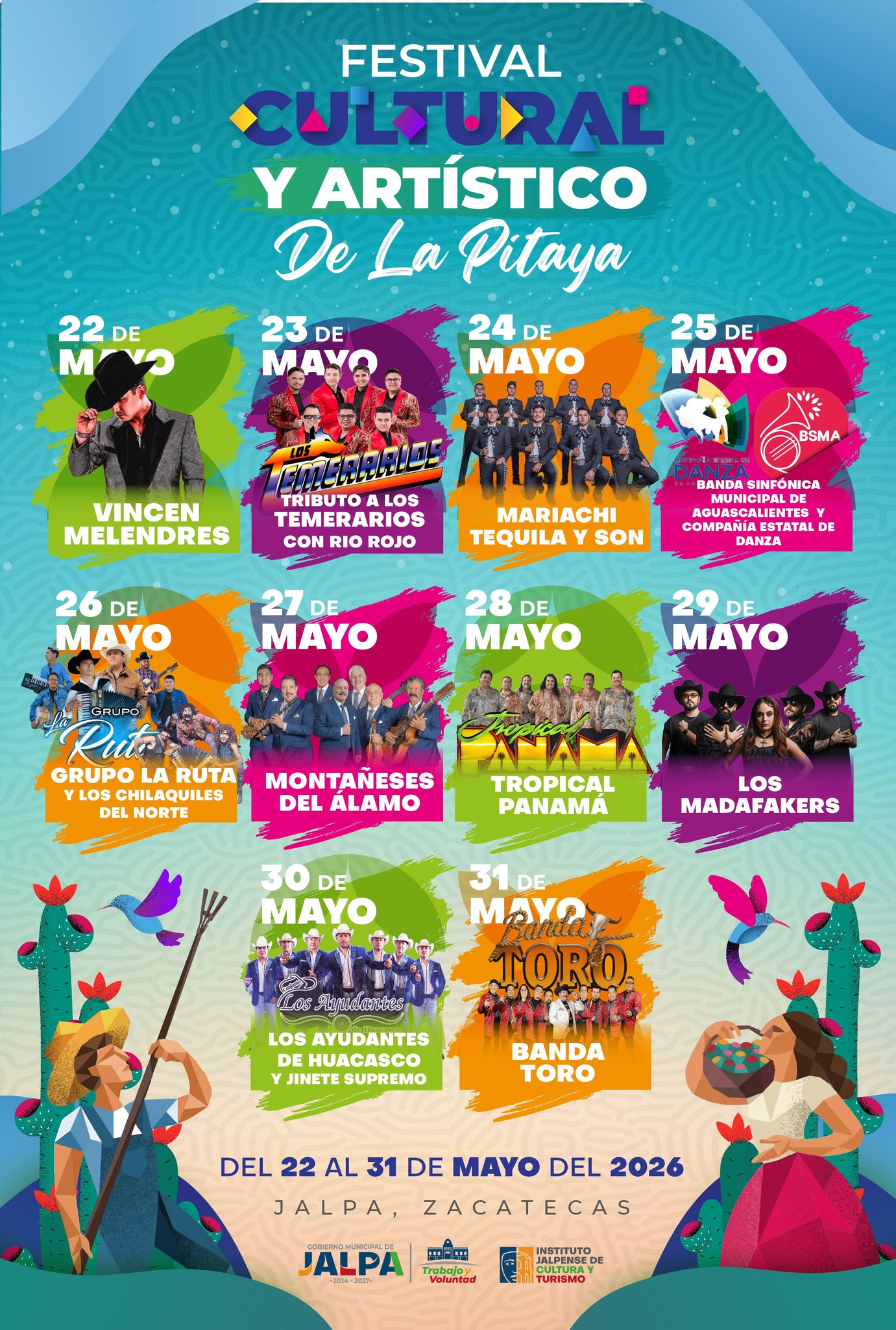 Festival Cultural y Artístico de la Pitaya Jalpa 2026 en Zacatecas ...